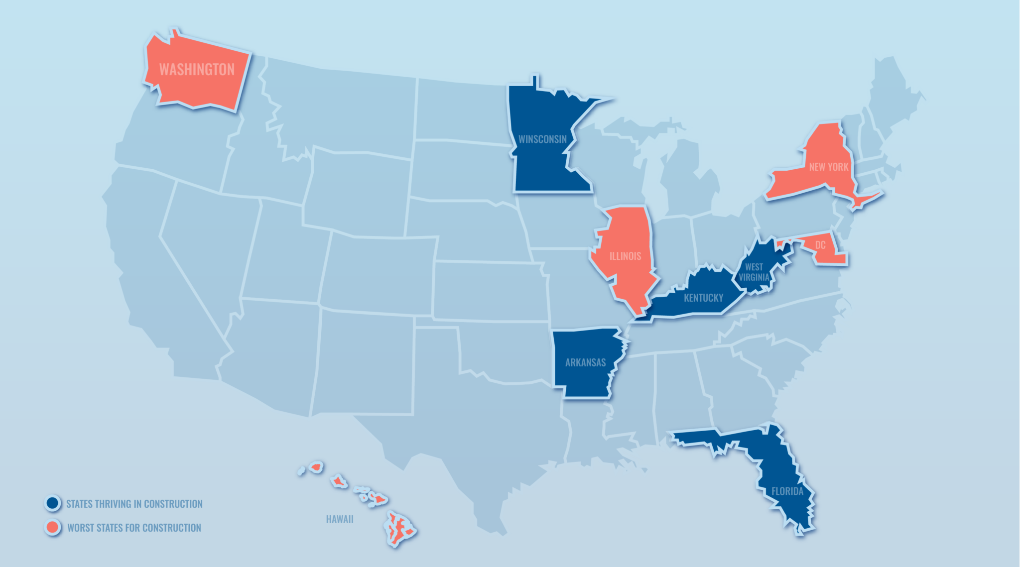 Where construction booms and flops: Ranking the best and worst states ...
